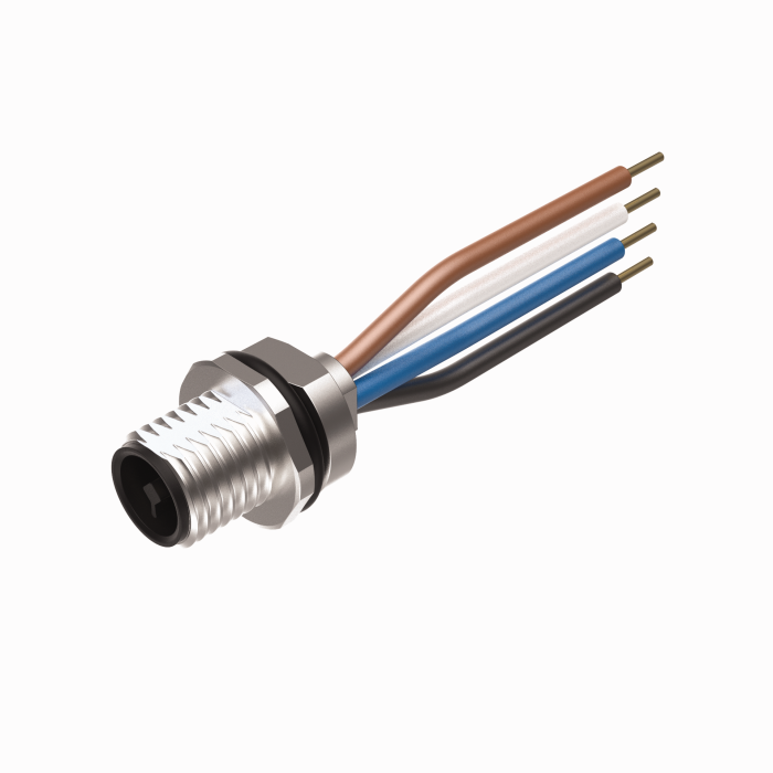 Flange de alimentação M12 - Montagem dianteira