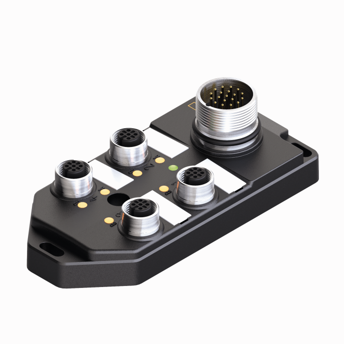 Passive Actuator/Sensor Box, M12 × 1 - 4-port, with M23 Connector for ...