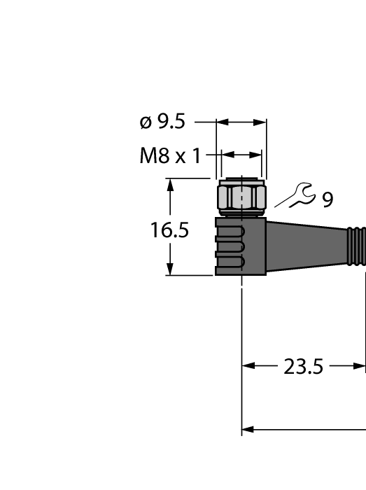 Atuador e cabo do sensor, PP-EPDM - Cabo de Conexão