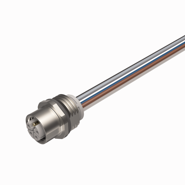 Flange de alimentação M12 - Montagem dianteira